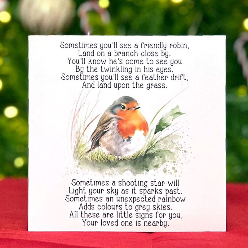 Remember Me Robin Eco Friendly Greeting Card Design 4 - Heart On My ...